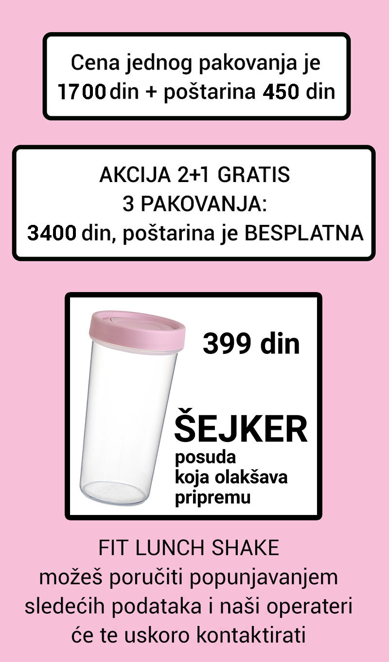 FIT LUNCH SHAKE - Šta je FIT LUNCH